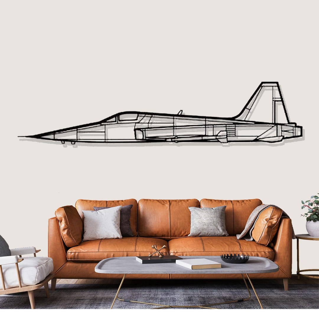 Northrop F 5 Airplane Metal Wall Art, Airplane Silhouette Wall Decor ...