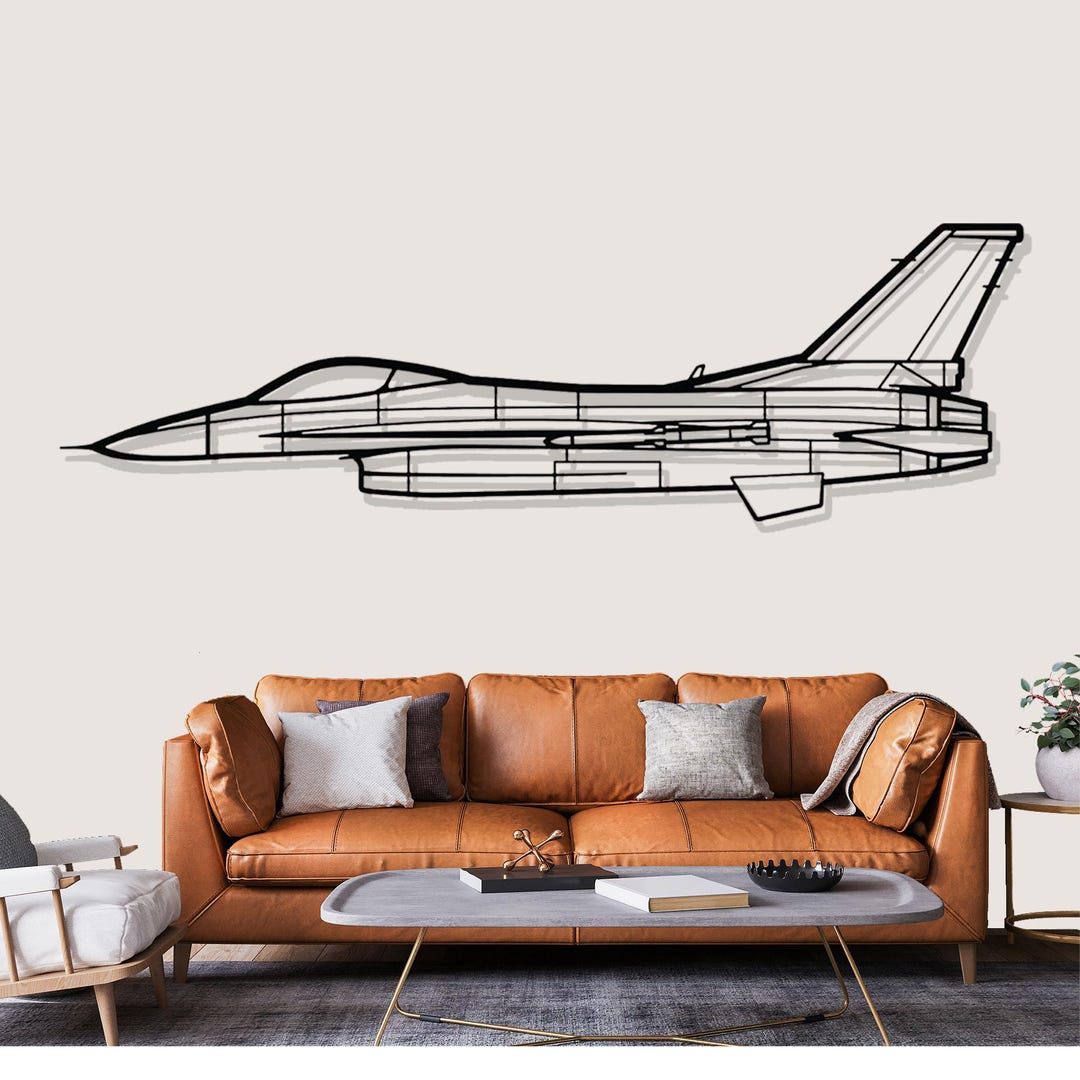 General Dynamics F 16C Block 50 Airplane Metal Wall Art, Airplane ...