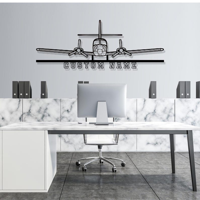 Cessna T303 Crusader Airplane Silhouette Metal Wall Art, Custom Metal ...