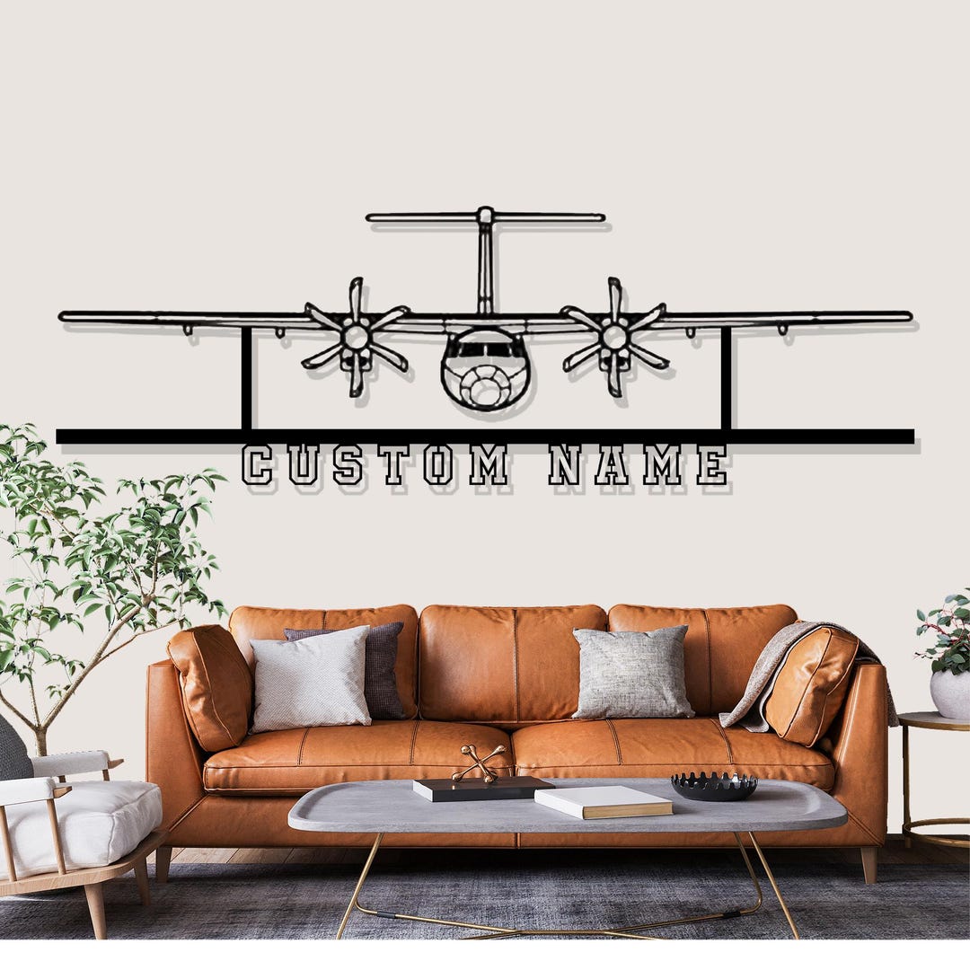 Bombardier Dash 8 Q400 Airplane Silhouette Metal Wall Art, Custom Metal ...