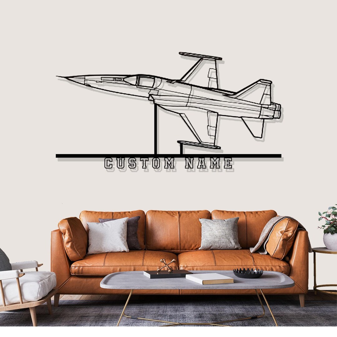 Northrop F 5 Tiger 2 Airplane Silhouette Metal Wall Art, Custom Metal Wall Decor,custom Plane ...