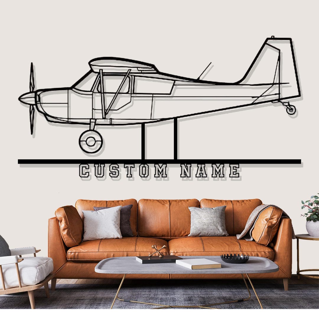 Citabria Explorer Airplane Silhouette Metal Wall Art, Custom Metal Wall ...