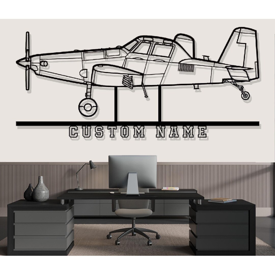 Air Tractor L3harris OA 1K Sky Warden Airplane Silhouette Metal Wall ...