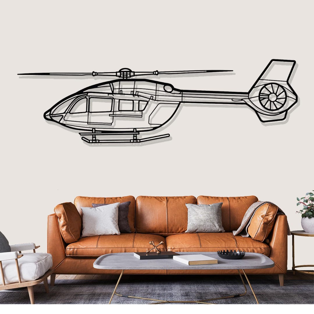 Airbus H145 Helicopter Silhouette Metal Wall Art, Pilot Gifts Decor - Etsy