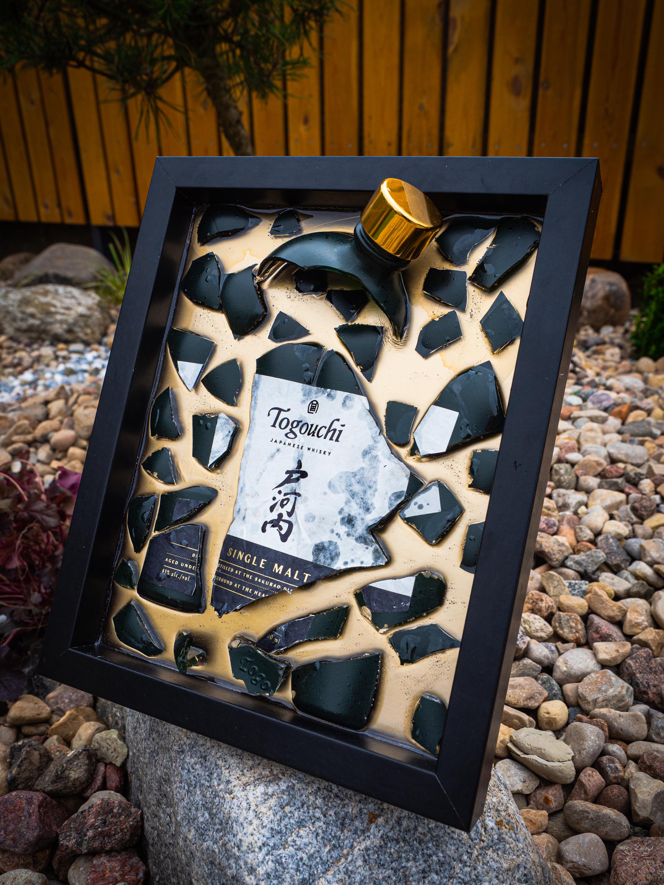 Shattered Bottle Art – Epoxy Resin Wall Decor Featuring Togouchi Whisky ...