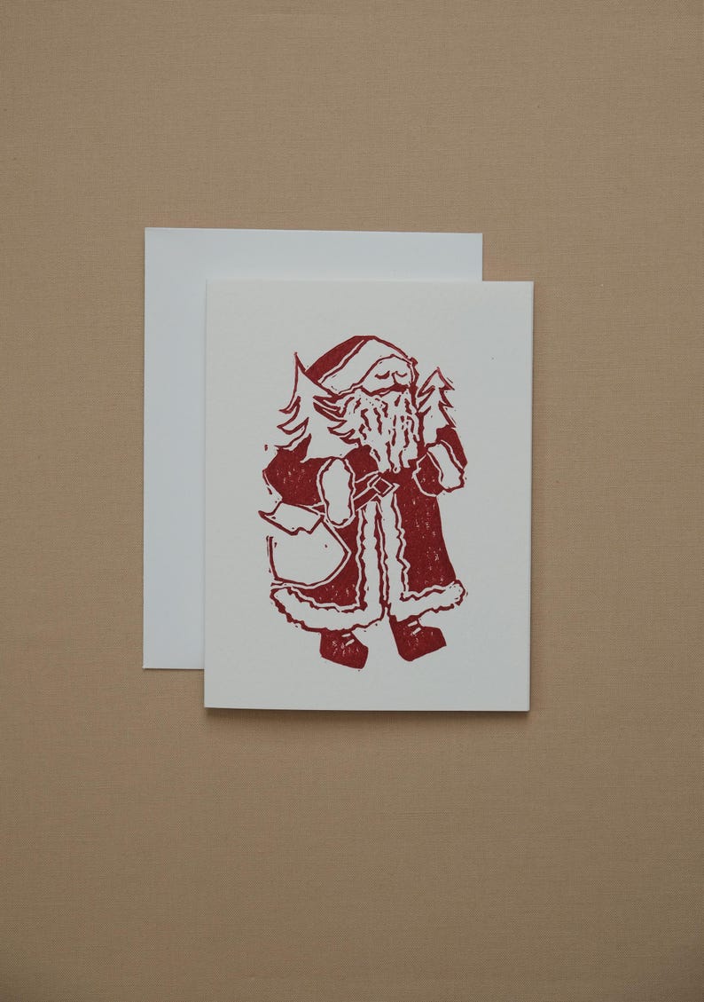 Vintage Santa Claus Christmas Card - Etsy