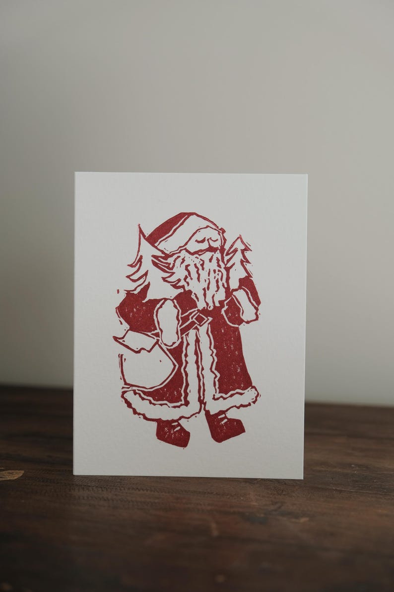 Vintage Santa Claus Christmas Card - Etsy