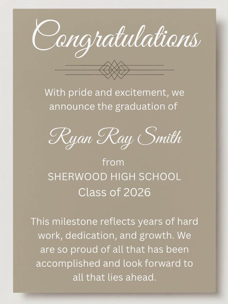 Graduation Announcement 2026 (double-sided) - Etsy Canada