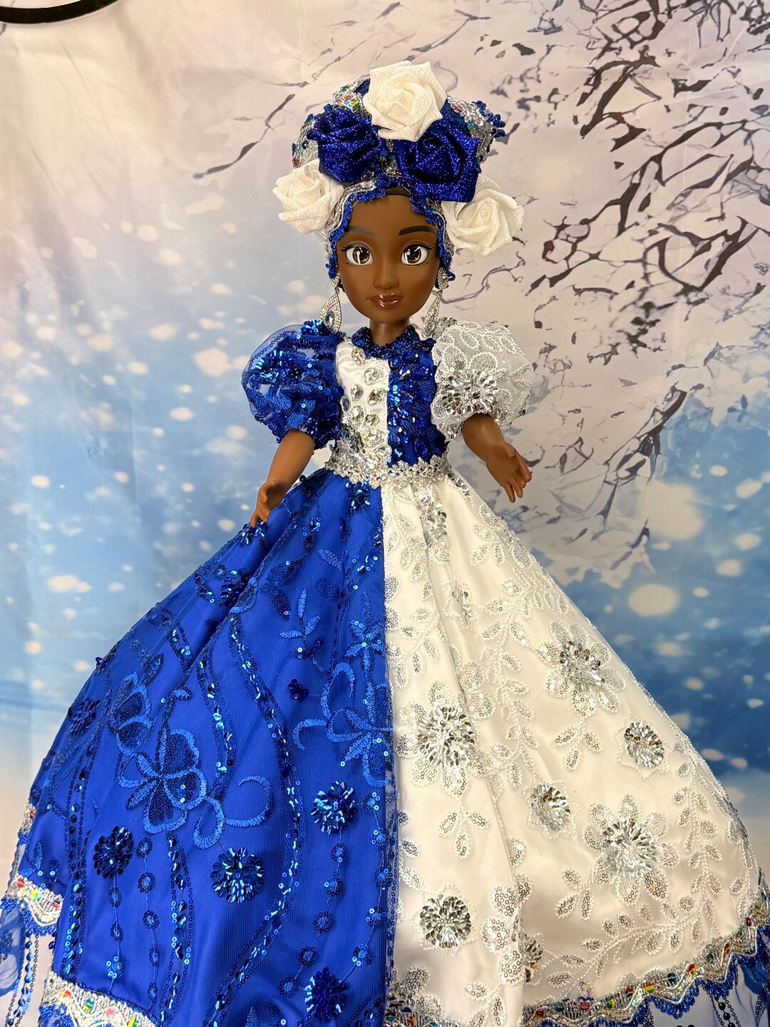 Yoruba Spiritual Doll: Handmade Silk Dress, Lace Details . Muñeca Con ...