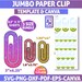 Jumbo Paper Clip SVG Template Bundle: 3 Sizes, Canva Editable (digital ...