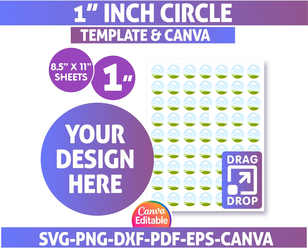 1 Inch Circle Template, Circle Template Svg, Blank Circle Template ...
