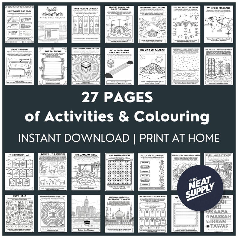 Hajj Activity Book PDF for Kids - Etsy