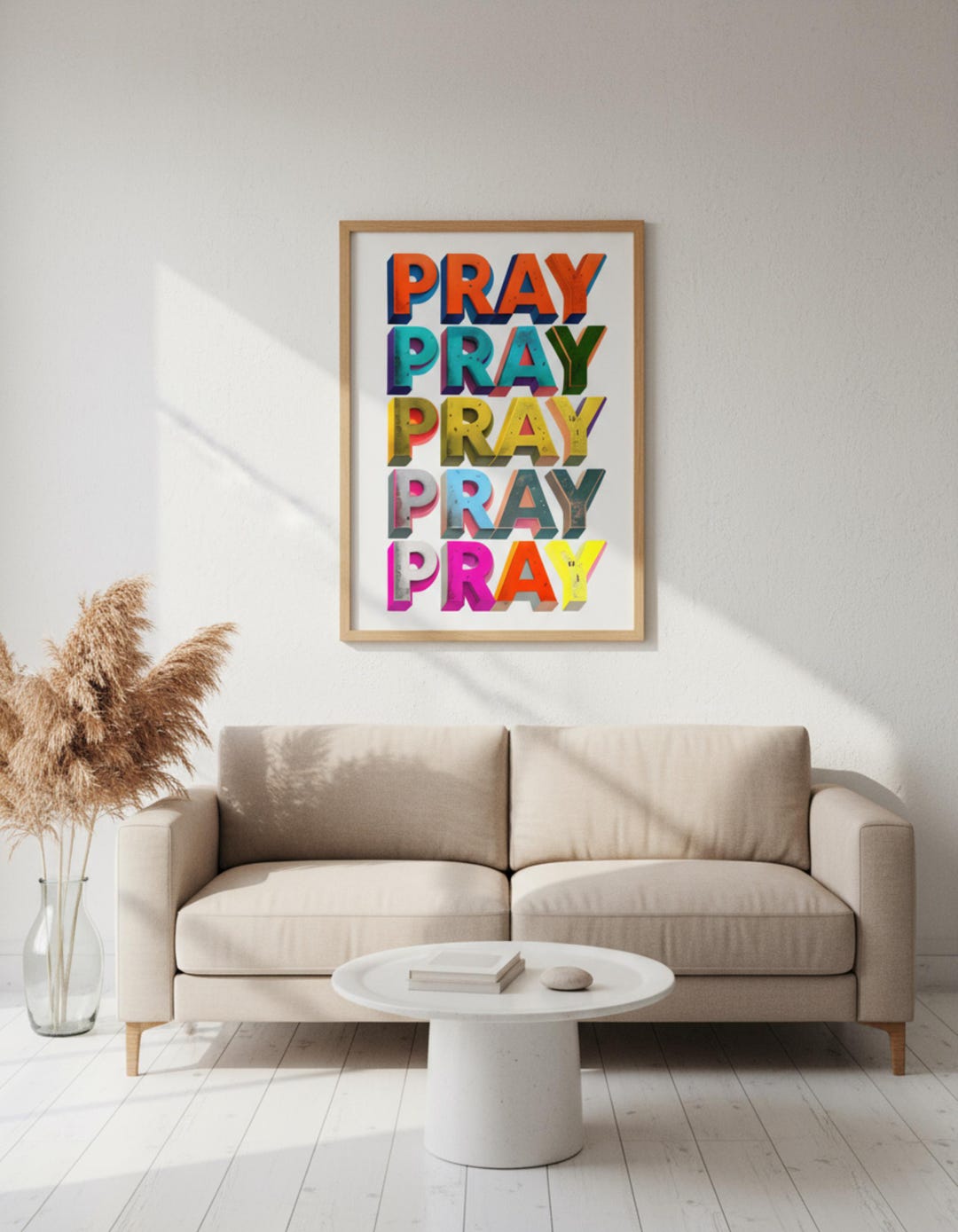 Pray Wall Art Gift for Faith Based Home Decor Printable Scripture ...