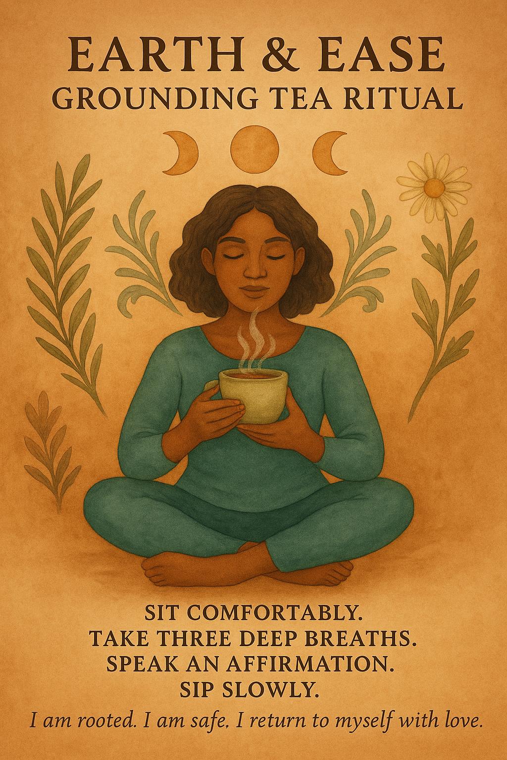FREE ** Grounding Tea Ritual Printable | Herbal Self-care Guide | Earth ...
