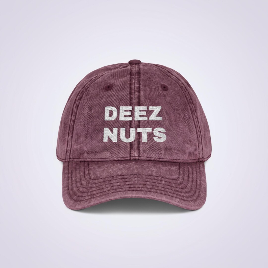 Deez Nuts Hat | Coworker Gag Gift Hat | Distressed Vintage Dad Cap ...