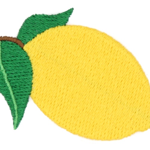 Small Yellow Lemon Iron-on Embroidered Patch - Etsy