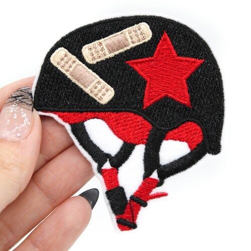 Roller Derby Skates Iron on Embroidered Patch Red and Black | Etsy