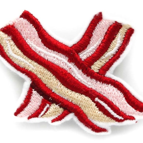 Bacon Strips Iron-on Embroidered Patch - Etsy