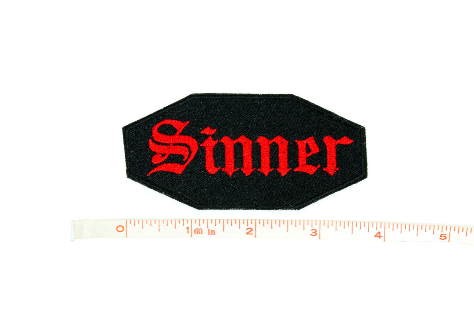 Sinner Embroidered Patch With Iron on Adhesive - Etsy