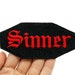 Sinner Embroidered Patch With Iron on Adhesive - Etsy