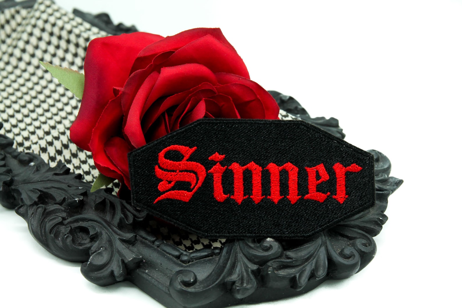 Sinner Embroidered Patch With Iron on Adhesive - Etsy