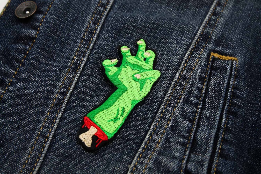 Zombie Hand Embroidered Patch With Iron on Adhesive - Etsy