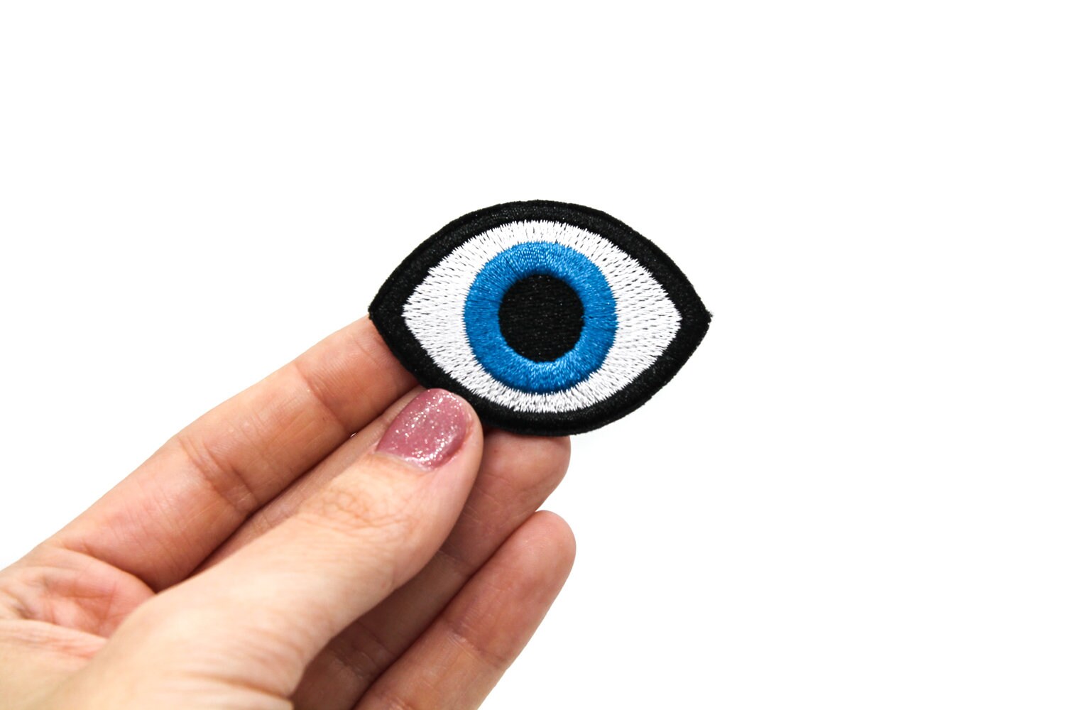 Blue Eye Embroidered Patch With Iron on Adhesive | Etsy
