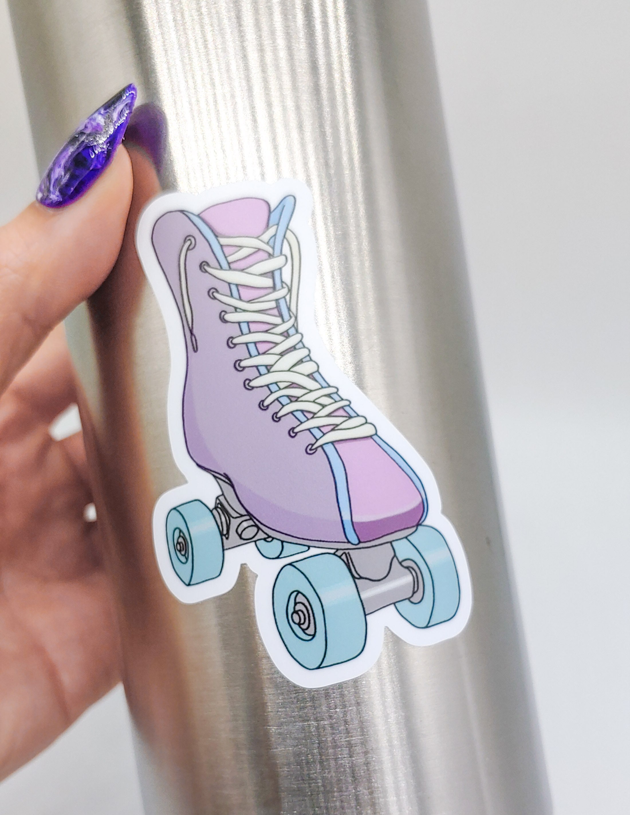 Pastel Roller Skate Sticker Vinyl Machine Die Cut & | Etsy