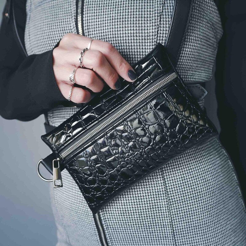 Small Black Makeup Pouch - Etsy