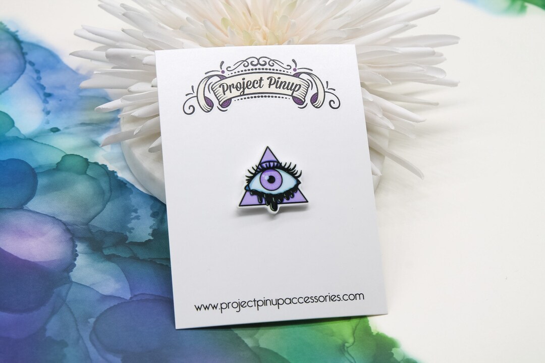 Purple All Seeing Eye Lapel Pin - Etsy