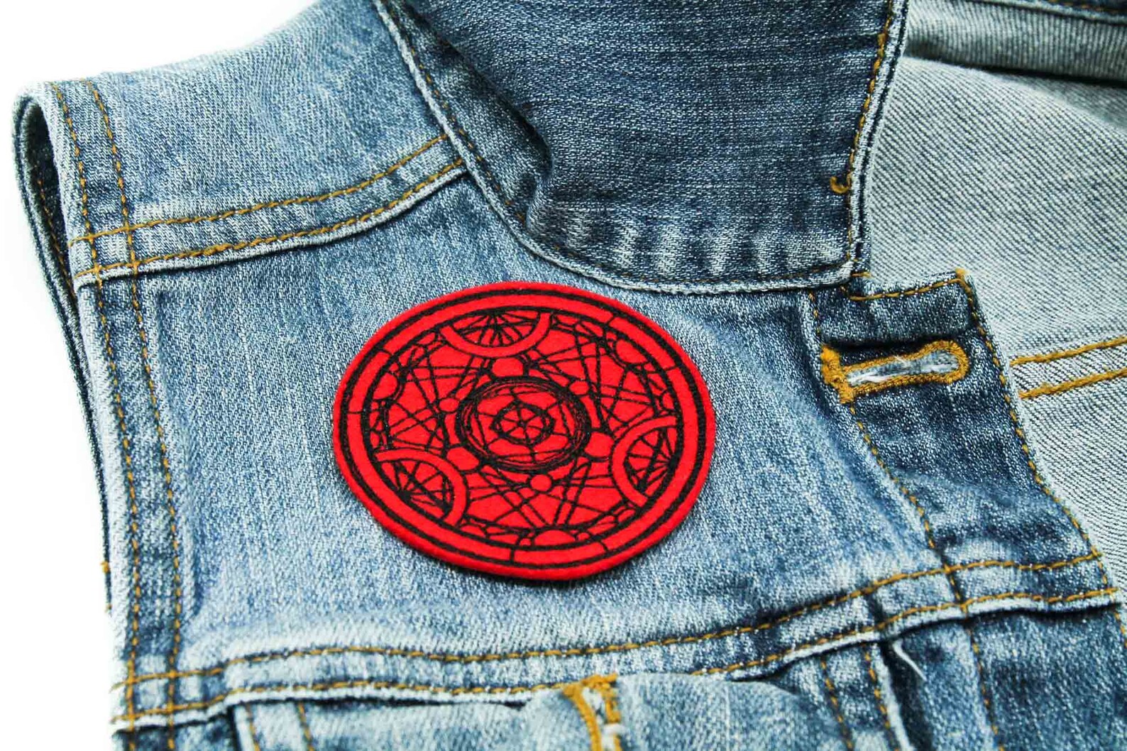 Red Alchemy Medallion Gothic Iron on Embroidered Patch - Etsy