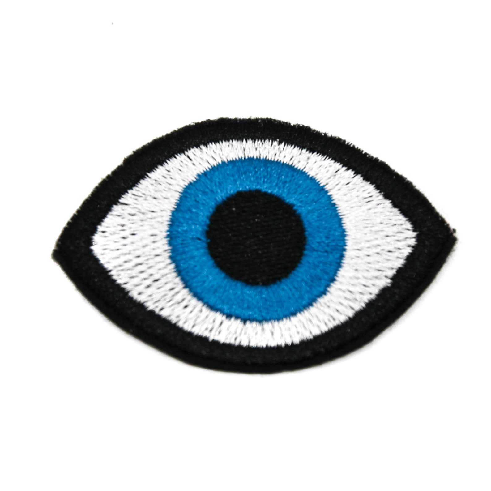 Blue Eye Embroidered Patch With Iron on Adhesive - Etsy