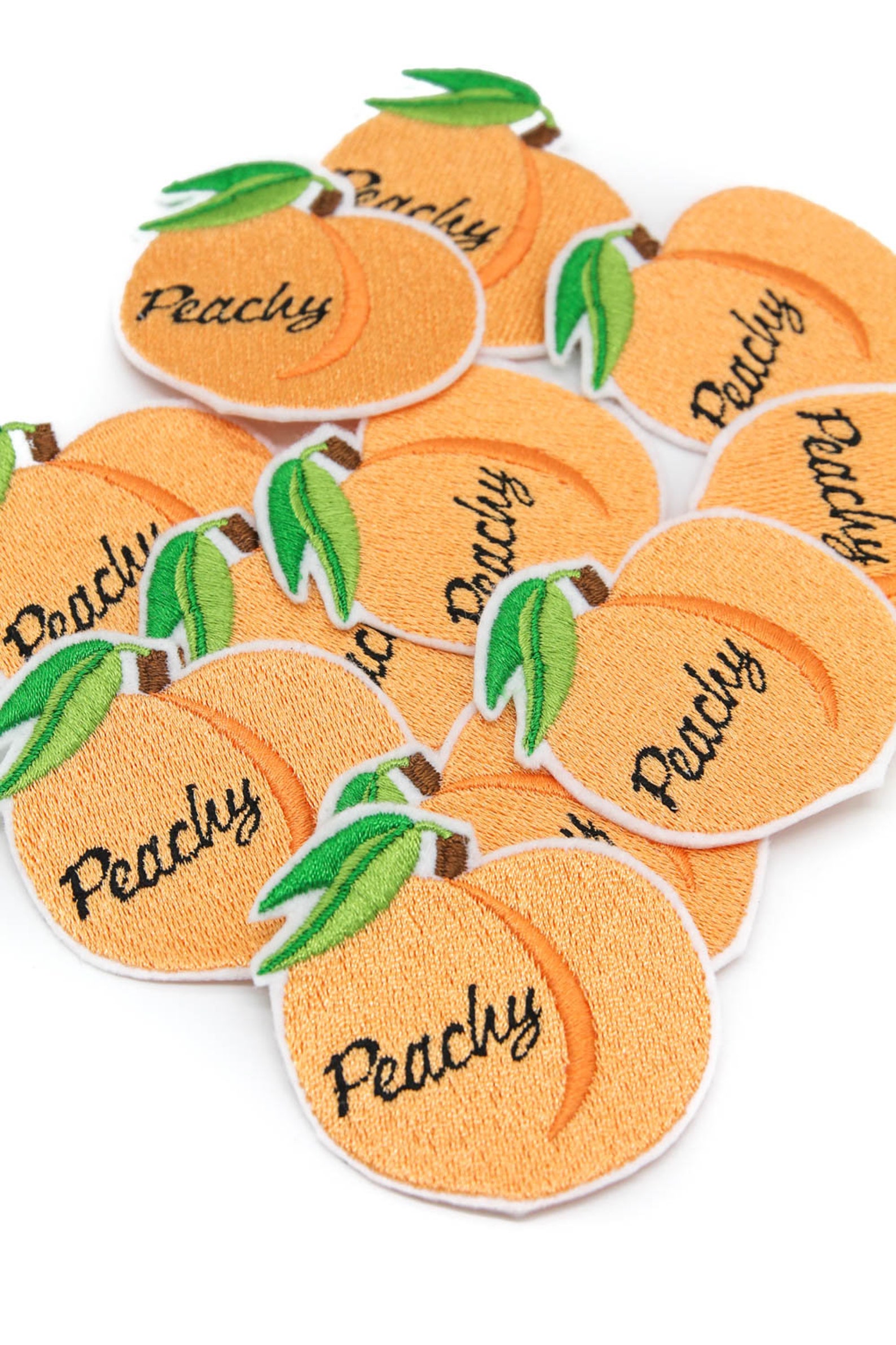 Peachy Peach Fruit Embroidered Patch with Iron on Adhesive | Etsy