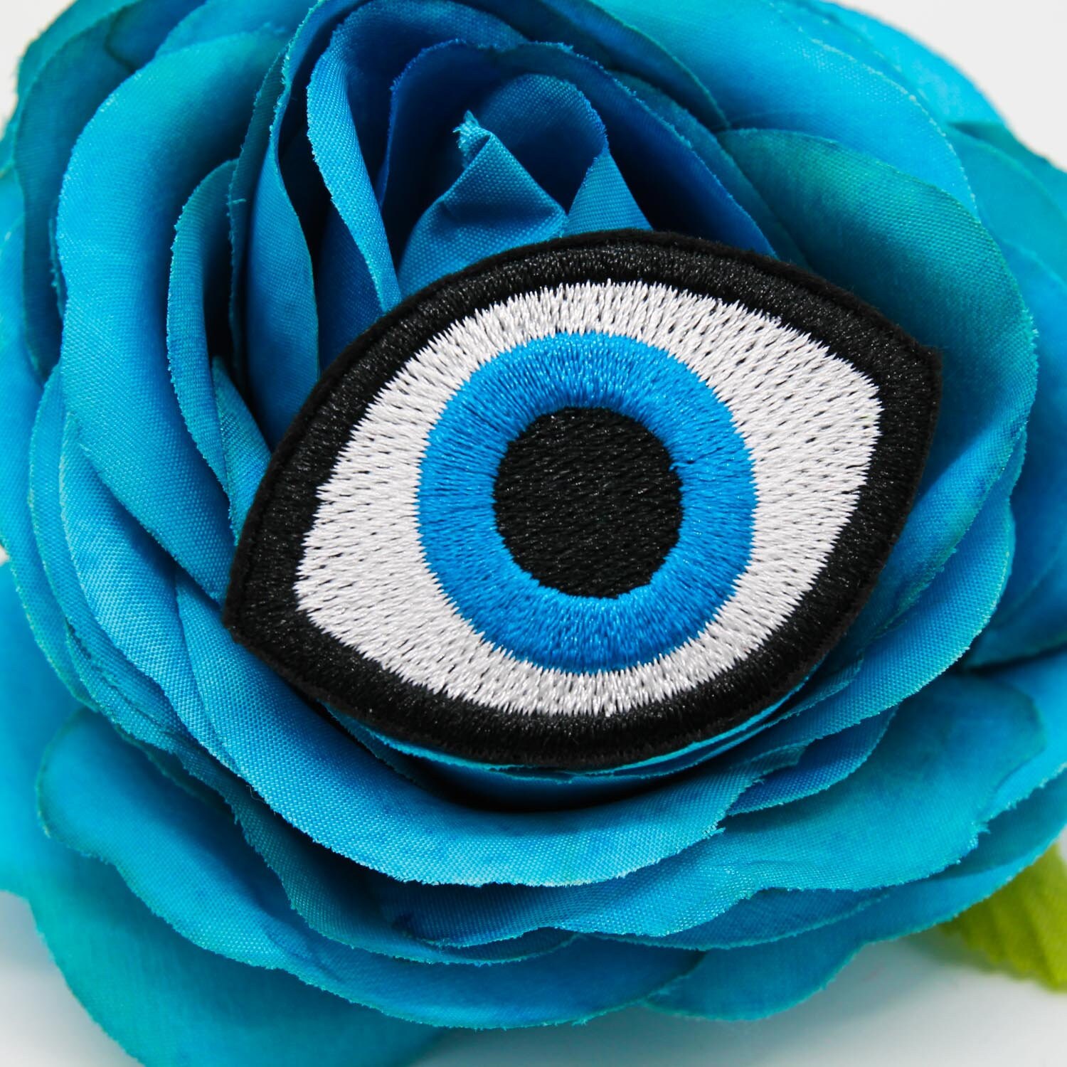 Blue Eye Embroidered Patch With Iron on Adhesive - Etsy