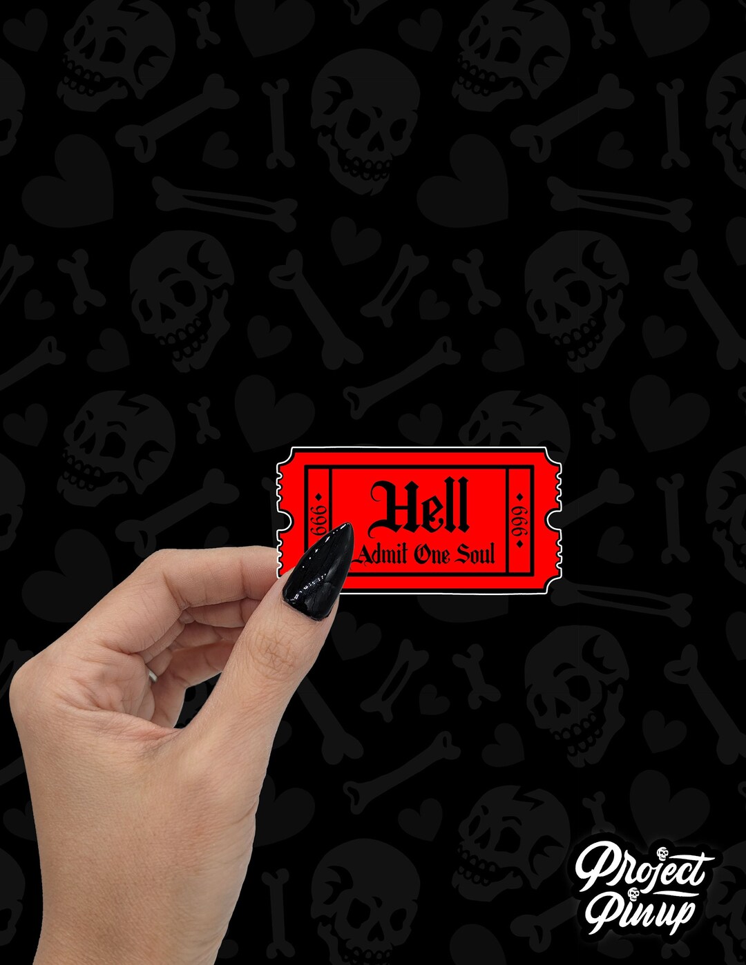 Hell Admit One Ticket Vinyl Sticker - Etsy