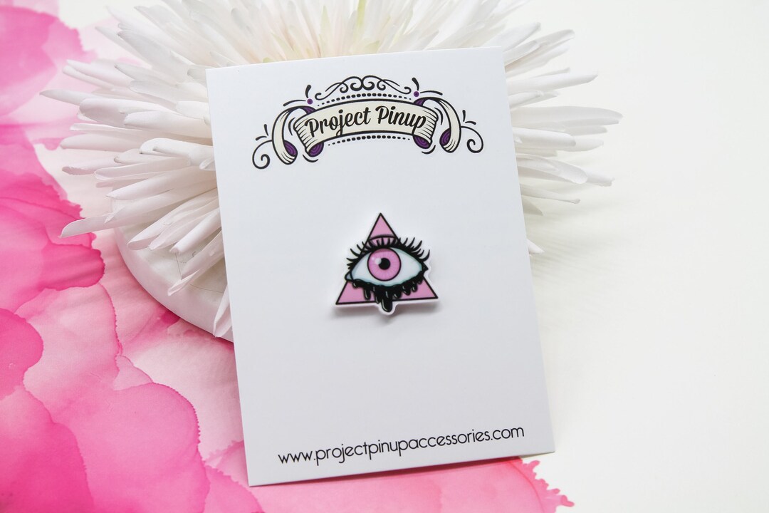 Pink All Seeing Eye Lapel Pin - Etsy