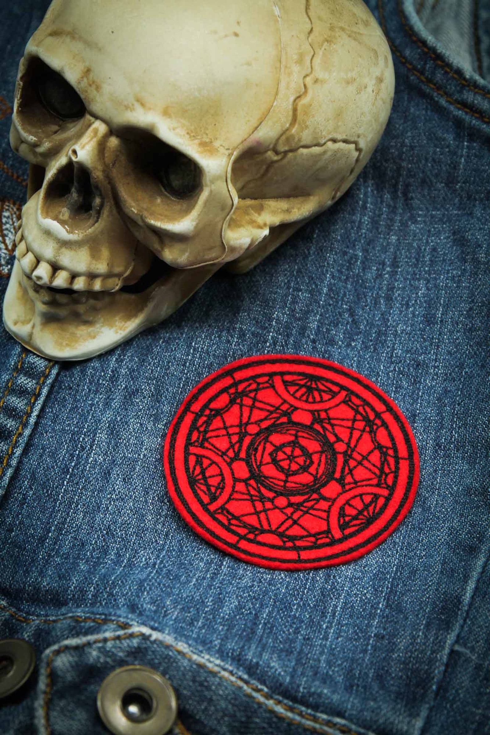 Red Alchemy Medallion Gothic Iron on Embroidered Patch - Etsy