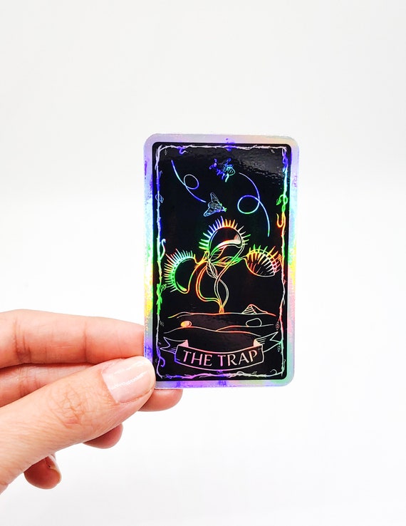 Holographic Fly Trap Tarot Card Sticker Vinyl Machine Die | Etsy