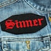 Sinner Embroidered Patch With Iron on Adhesive - Etsy