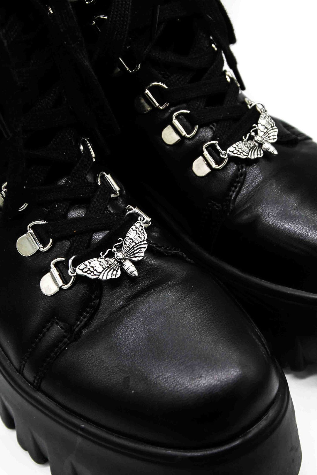 Death Head Moth Lace Charm Set Shoe Charm, Boot Charm, Skate Charm - Etsy