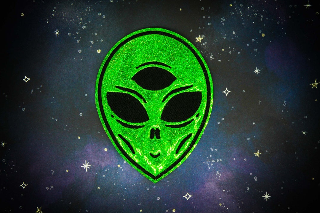 3rd Eye Alien Green Holographic Embroidered Patch - Etsy