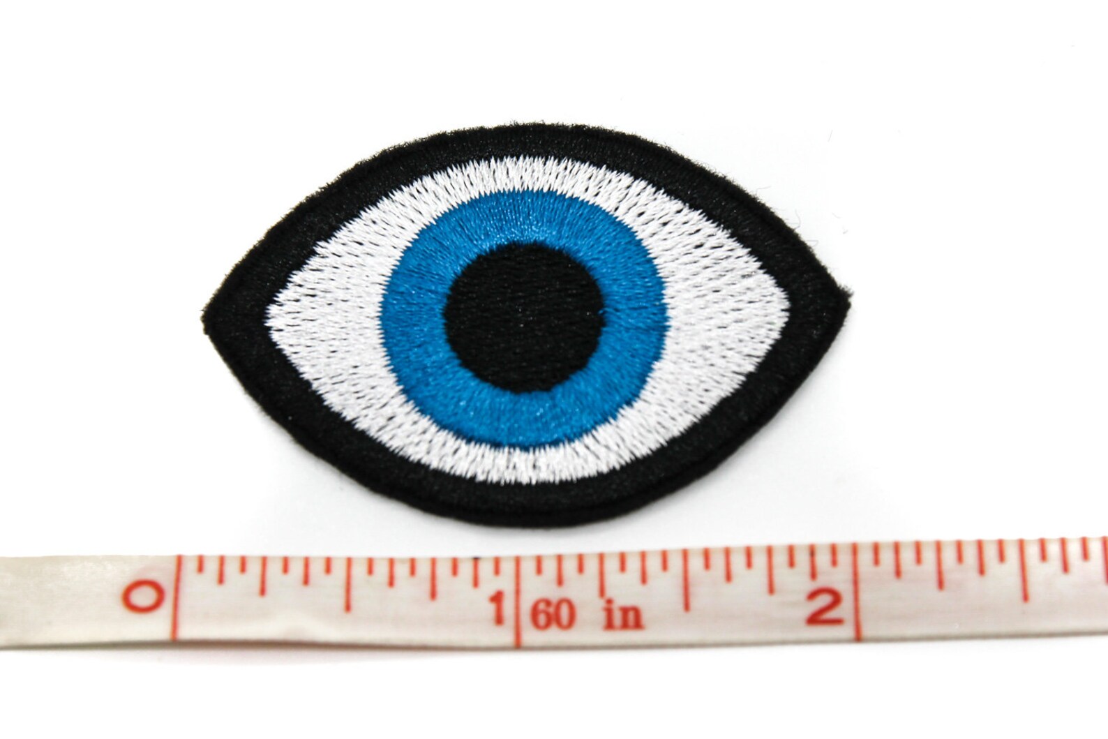 Blue Eye Embroidered Patch With Iron on Adhesive | Etsy