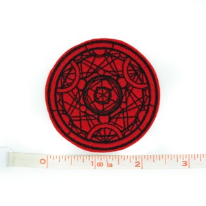 Red Alchemy Medallion Gothic Iron on Embroidered Patch - Etsy