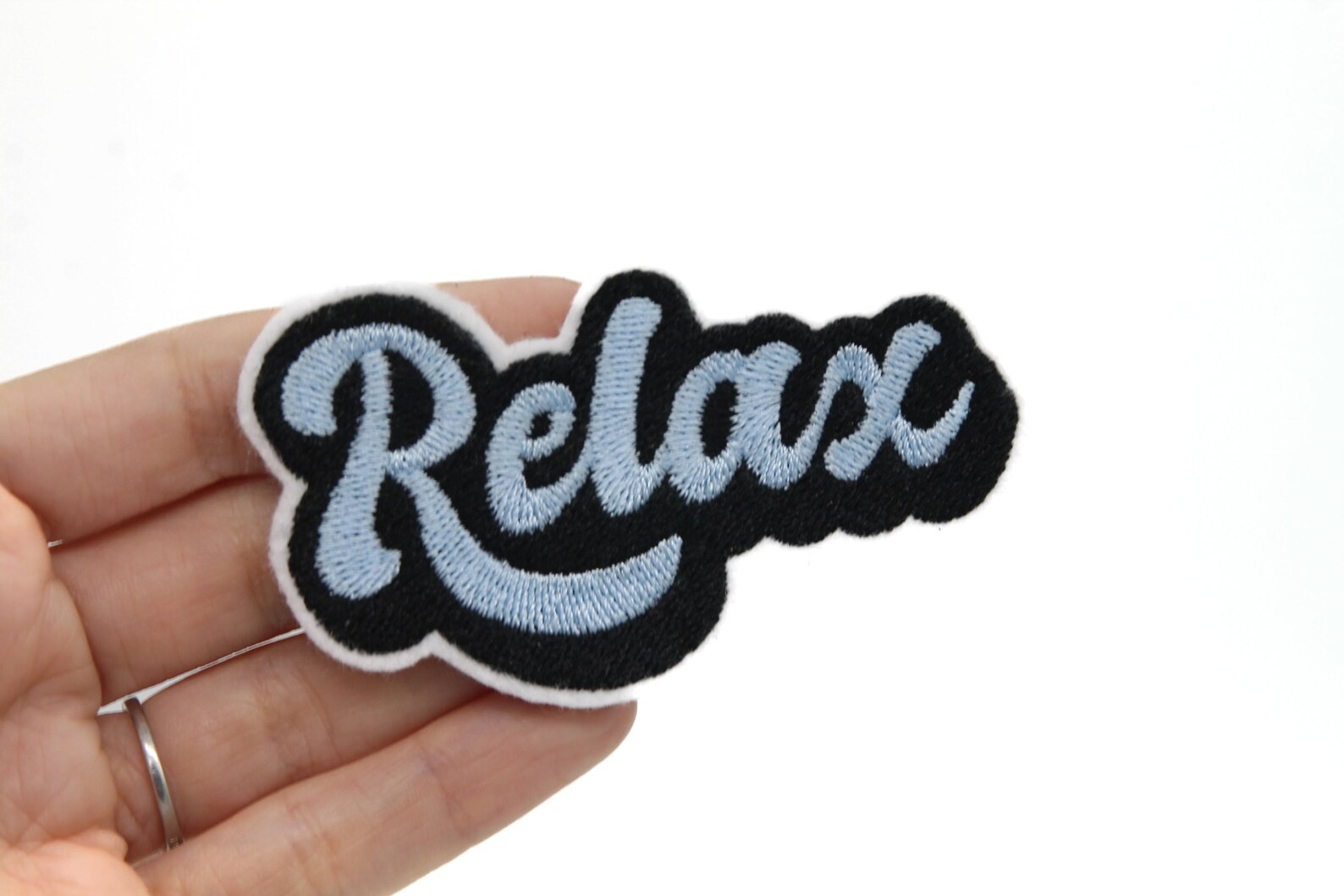 Relax Word Iron on Embroidered Patch - Etsy