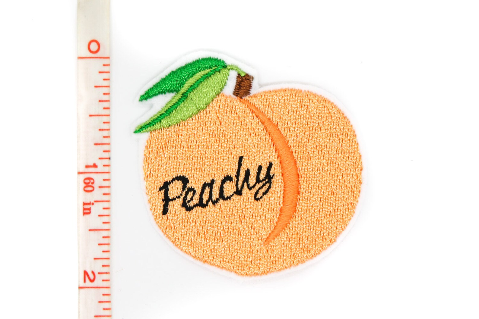 Peachy Peach Fruit Embroidered Patch with Iron on Adhesive | Etsy