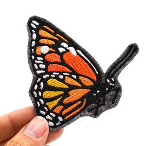 Monarch Butterfly Embroidered Iron on Patch - Etsy
