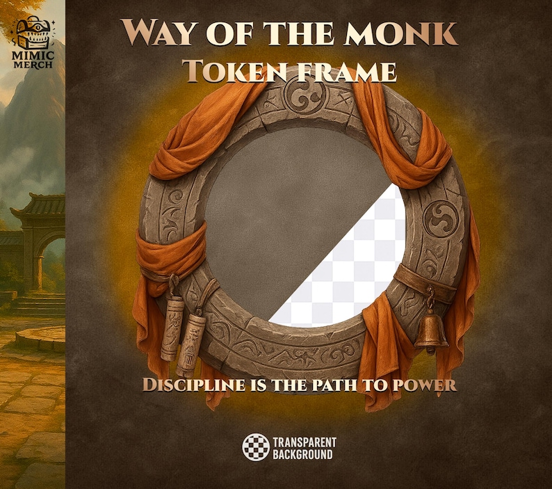 Monk Token Frame Pack for Dnd – 6 Color Variants – VTT Border for ...