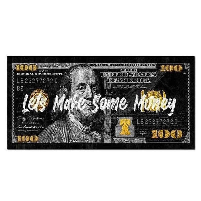 Money-making Mindset: 'let's Make Some Money' Inspirational Canvas Art ...