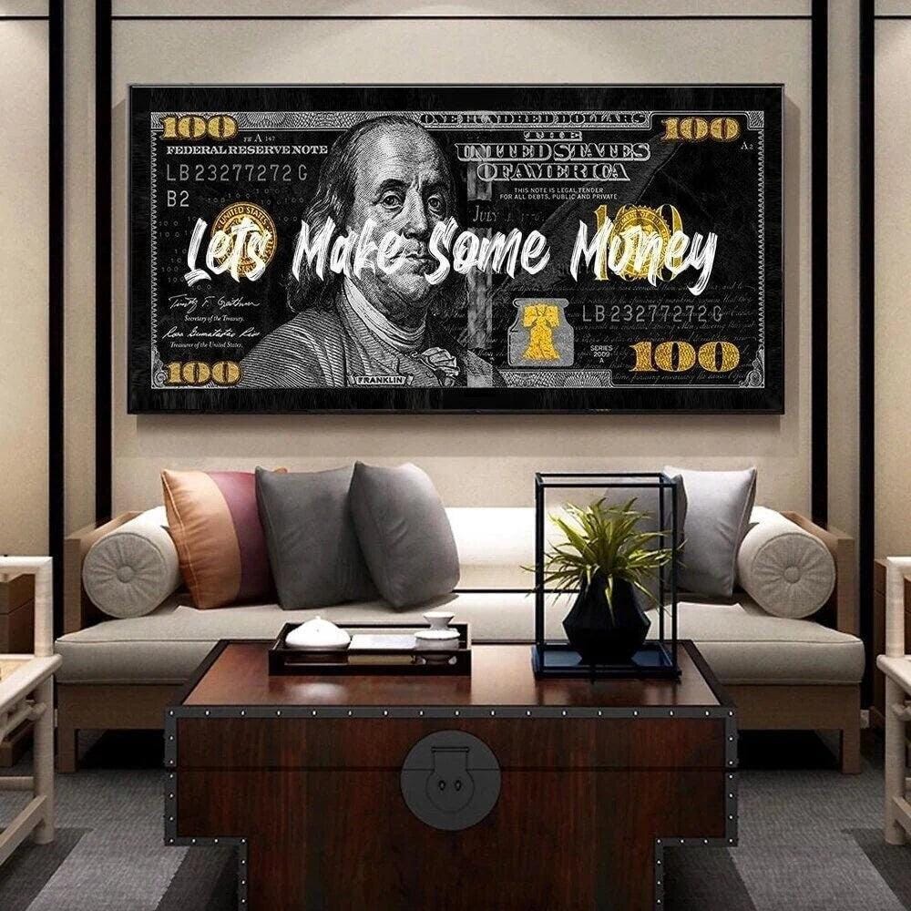 Money-making Mindset: 'let's Make Some Money' Inspirational Canvas Art ...
