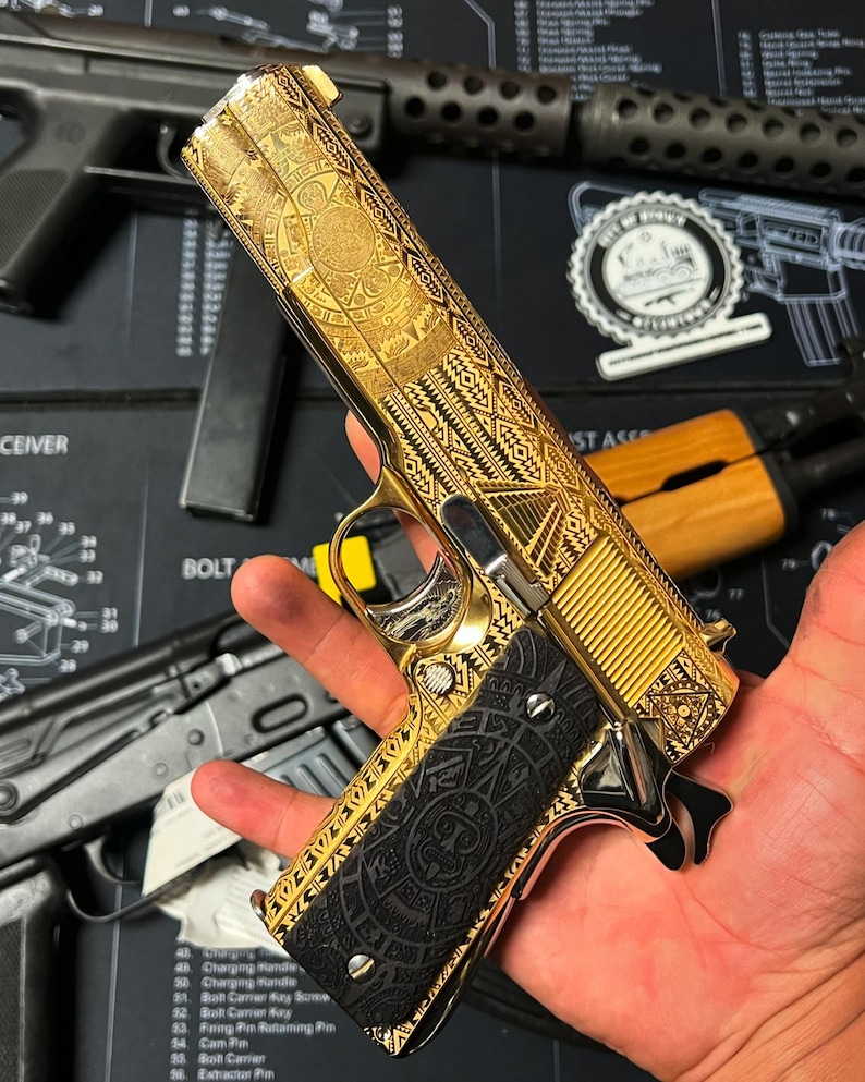 Springfield Garrison .45ACP Aztec Laser Engraving Design (digital ...